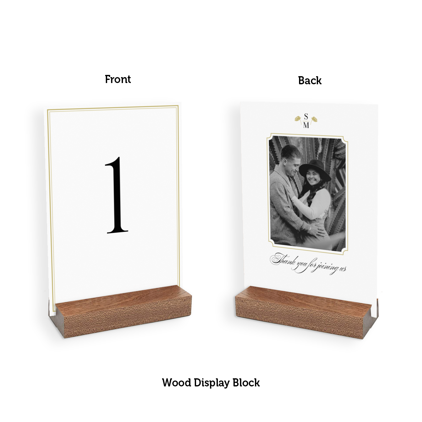 Browse Design - Wedding Table Number Printed Matboard 5"x7" - Pictures Plus